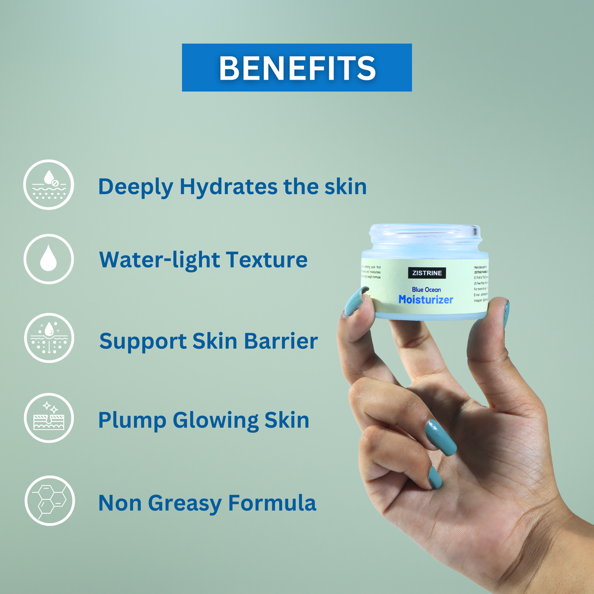 Moisturizer - Zistrine Blue Ocean Gel Based Moisturizer